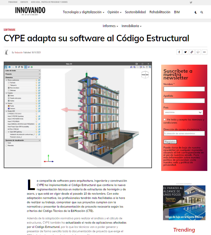 CYPE adapta su software al Código Estructural - CYPE