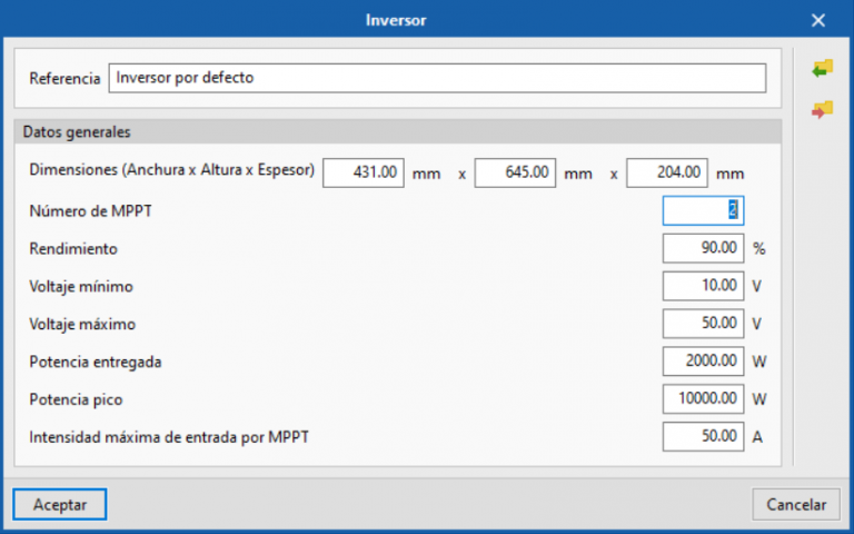 Configuración de seguidores MPPT en los inversores - CYPE