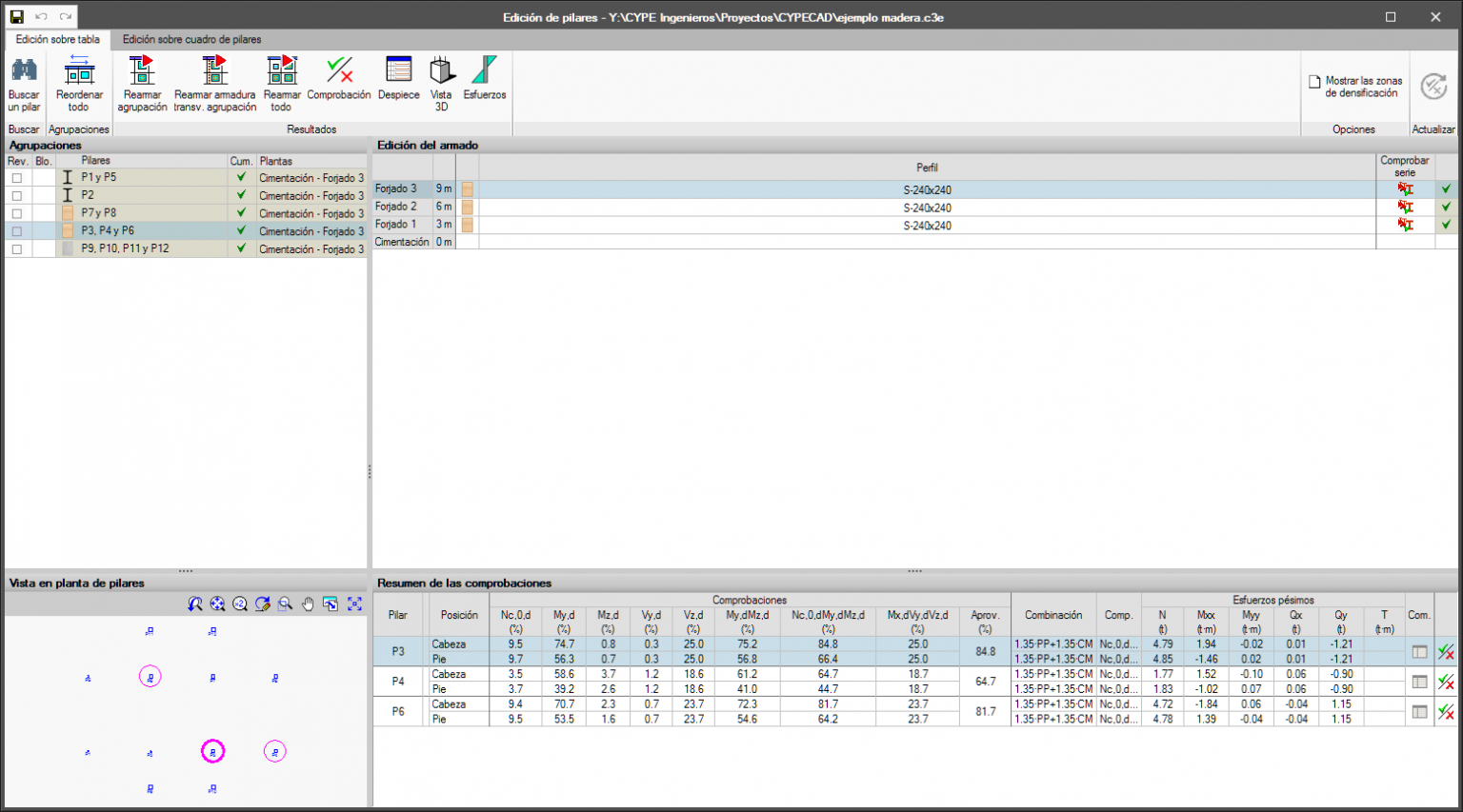 Pilares de madera - CYPE
