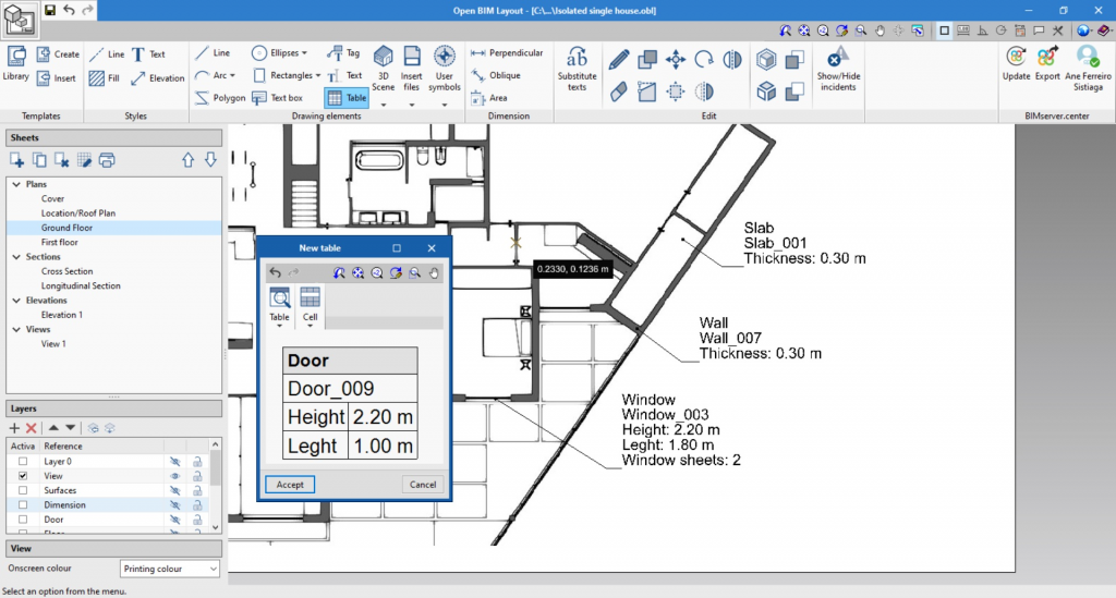 Open BIM Layout