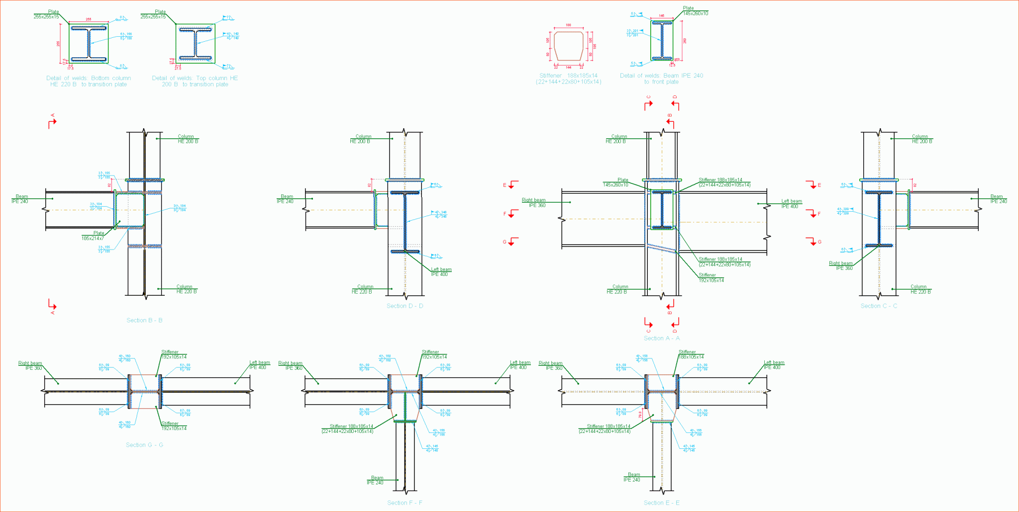 Joints III: Building frames with steel I sections. Welded joints - CYPE