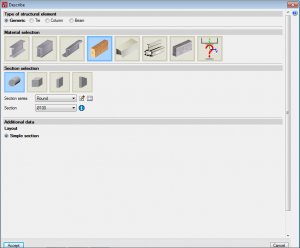 CYPE 3D. Bars defined as "Generic" type structural elements