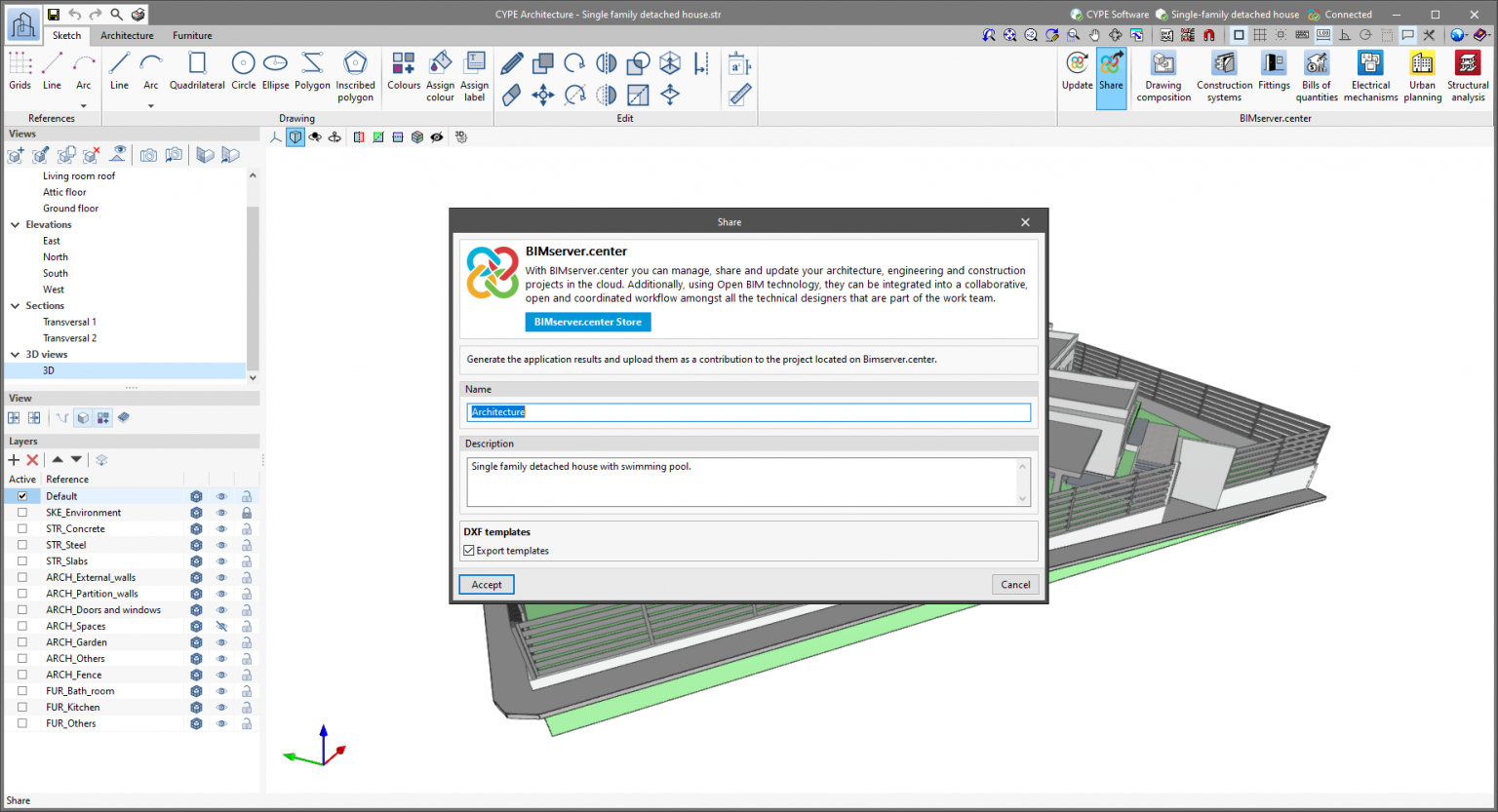Automatic generation of 2D templates in DWG format - CYPE