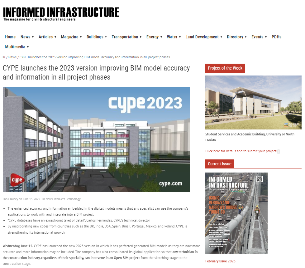 CYPE launches the 2023 version improving BIM model accuracy and information in all project ...