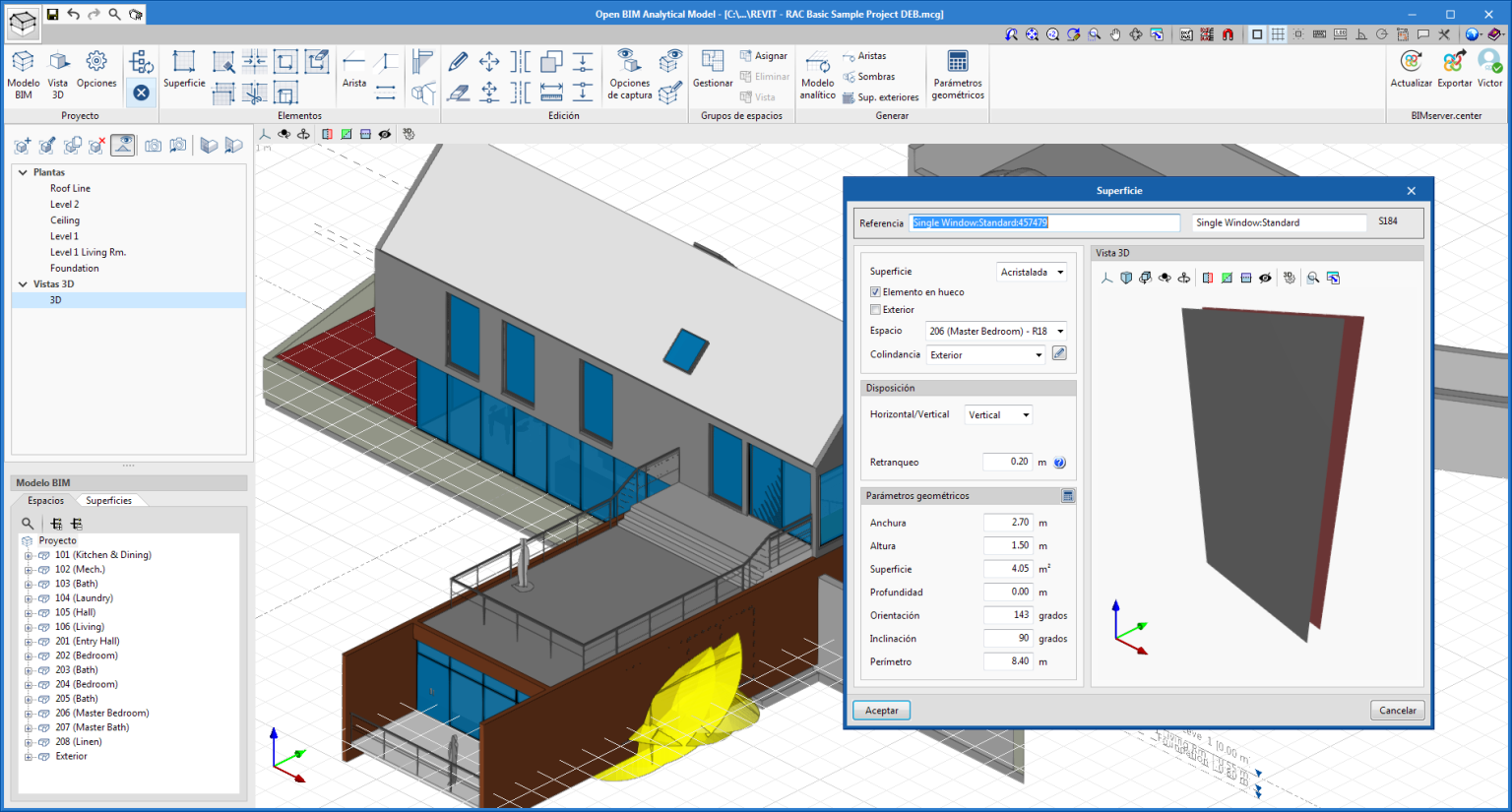 Retranqueo en superficies de puertas y ventanas - CYPE