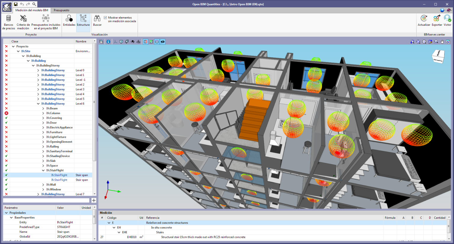 Estilos de texto en el árbol del modelo BIM - CYPE