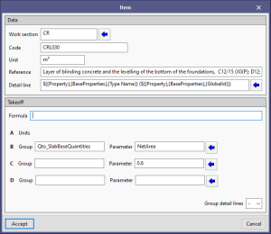 Constant values in the measurement criteria - CYPE
