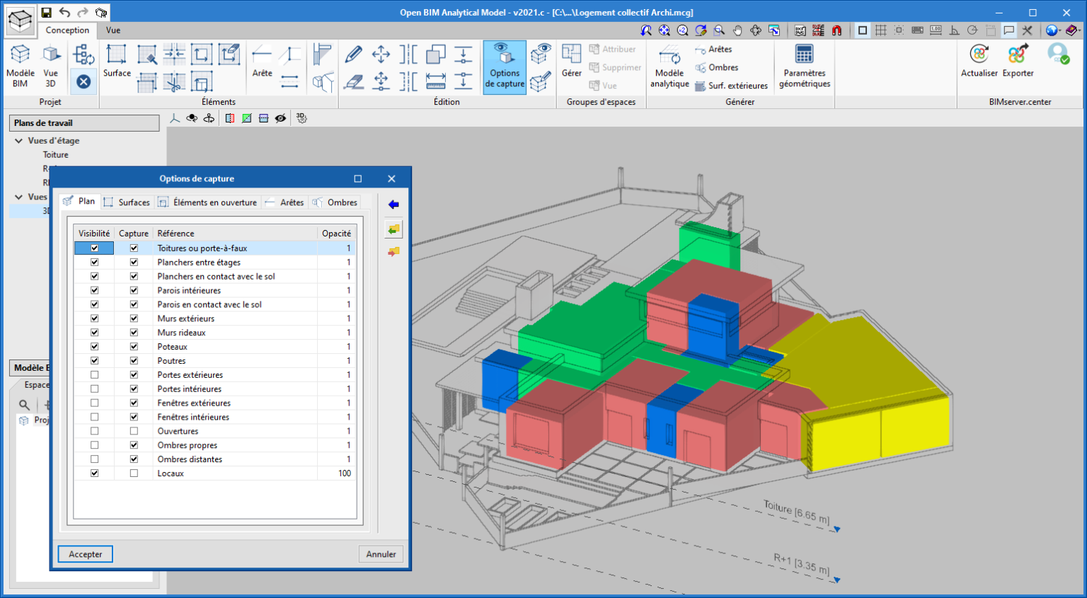 Visualisation des locaux de modèles physiques - CYPE
