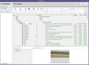 Information icons in the schedule of rates - CYPE