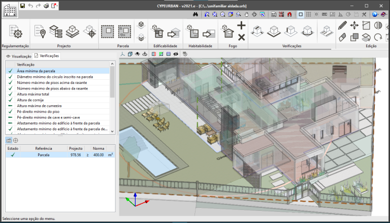 Nova interface. Painel lateral - CYPE
