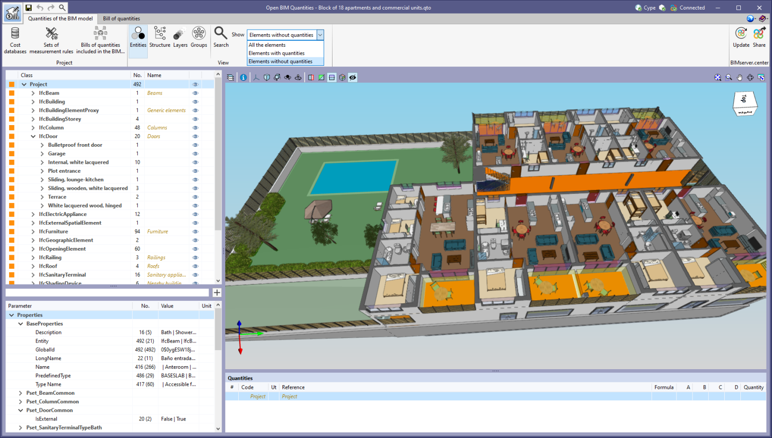 Filtering BIM model components - CYPE