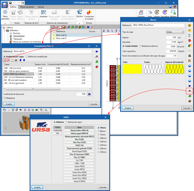 Materiales y soluciones constructivas de URSA - CYPE