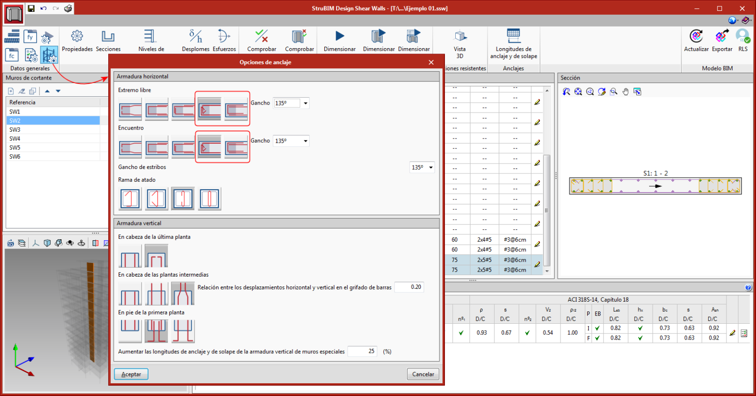 New types of horizontal reinforcement - CYPE