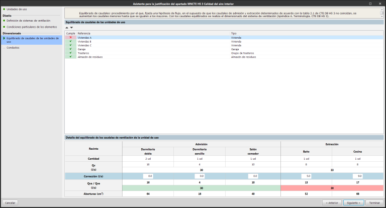 Actualización del asistente para justificar el cumplimiento del CTE DB HS 3 - CYPE