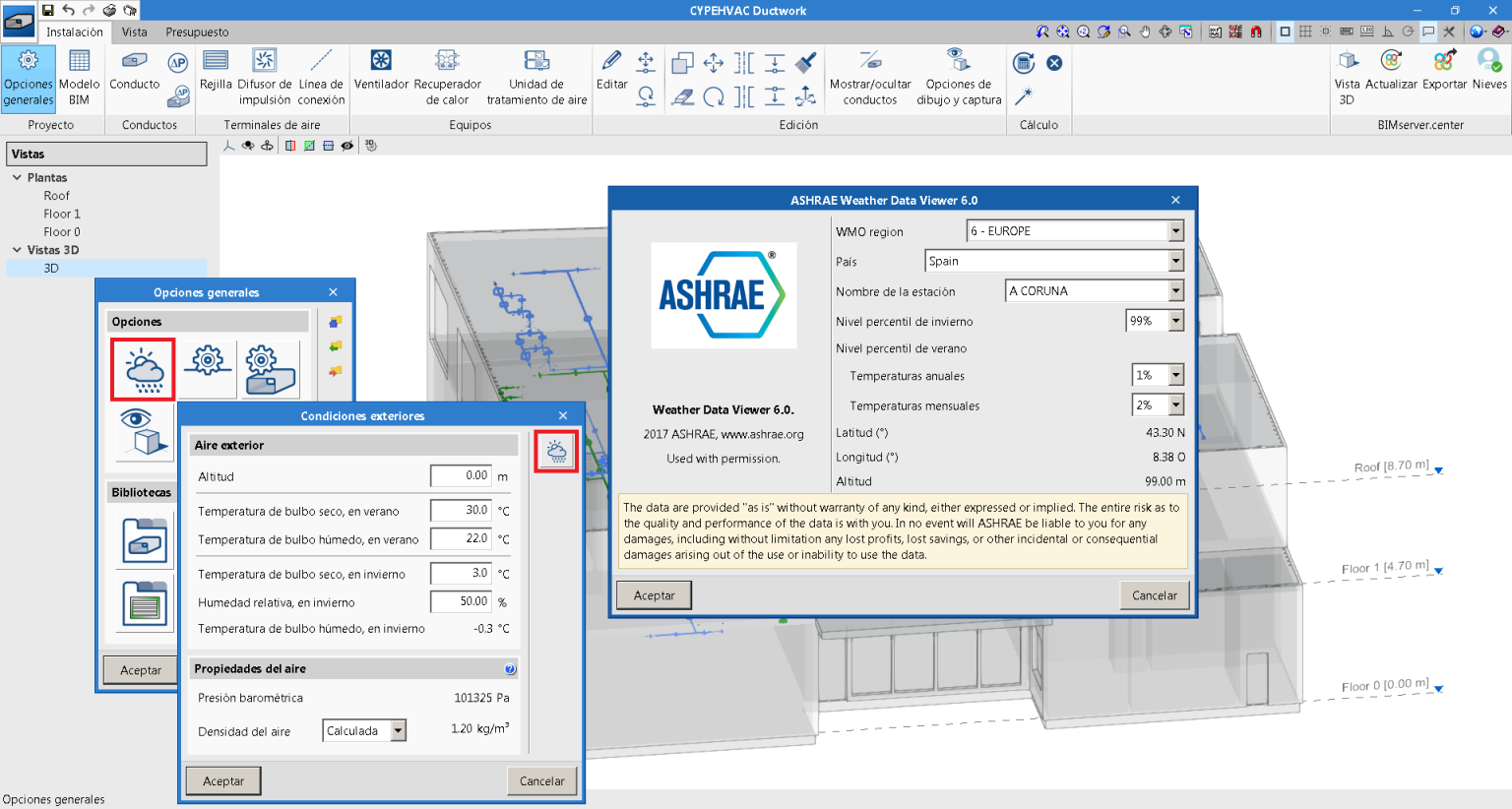 Incorporación de la base de datos climáticos ASHRAE - CYPE