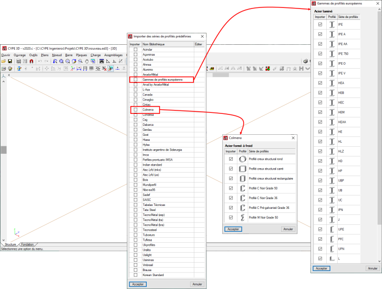 Nouvelles bibliothèques de profilés - CYPE