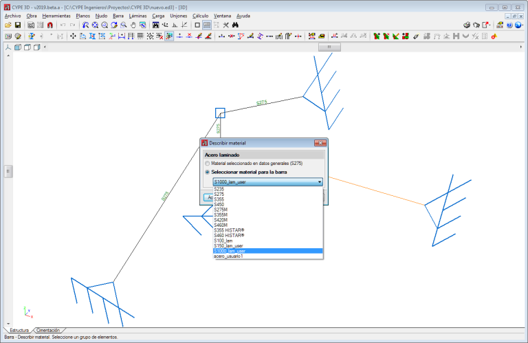 Steel library for user-defined sections - CYPE