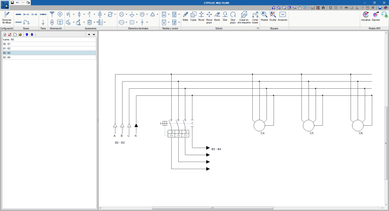 Export the single line diagram to the BIM model and reading of the ...