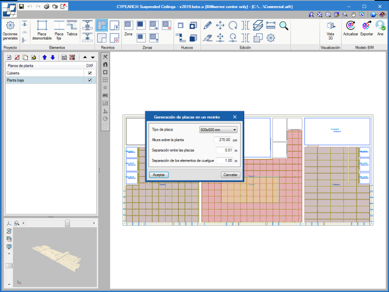 Open BIM Suspended ceilings (new program) - CYPE