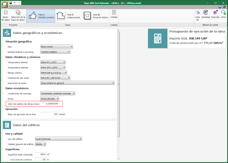 Edit the currency exchange value - CYPE
