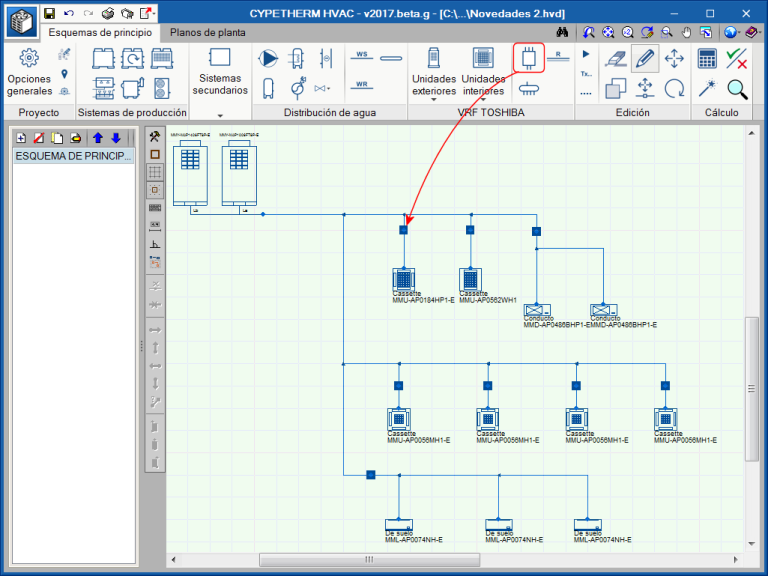 Toshiba variable refrigerant flow (VRF) systems - CYPE