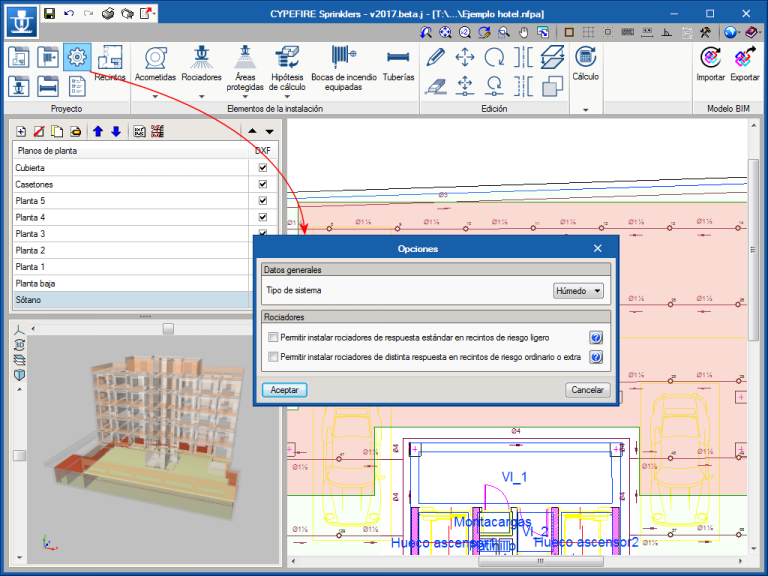 Opciones de cálculo - CYPE