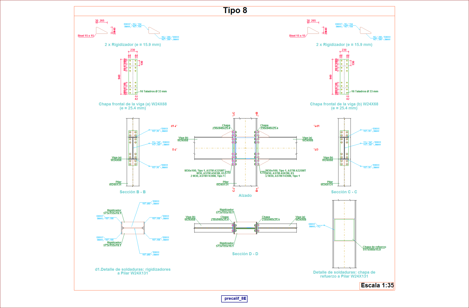 Uniones precalificadas según ANSI/AISC 358-10 y ANSI/AISC 341-10 (CYPE ...