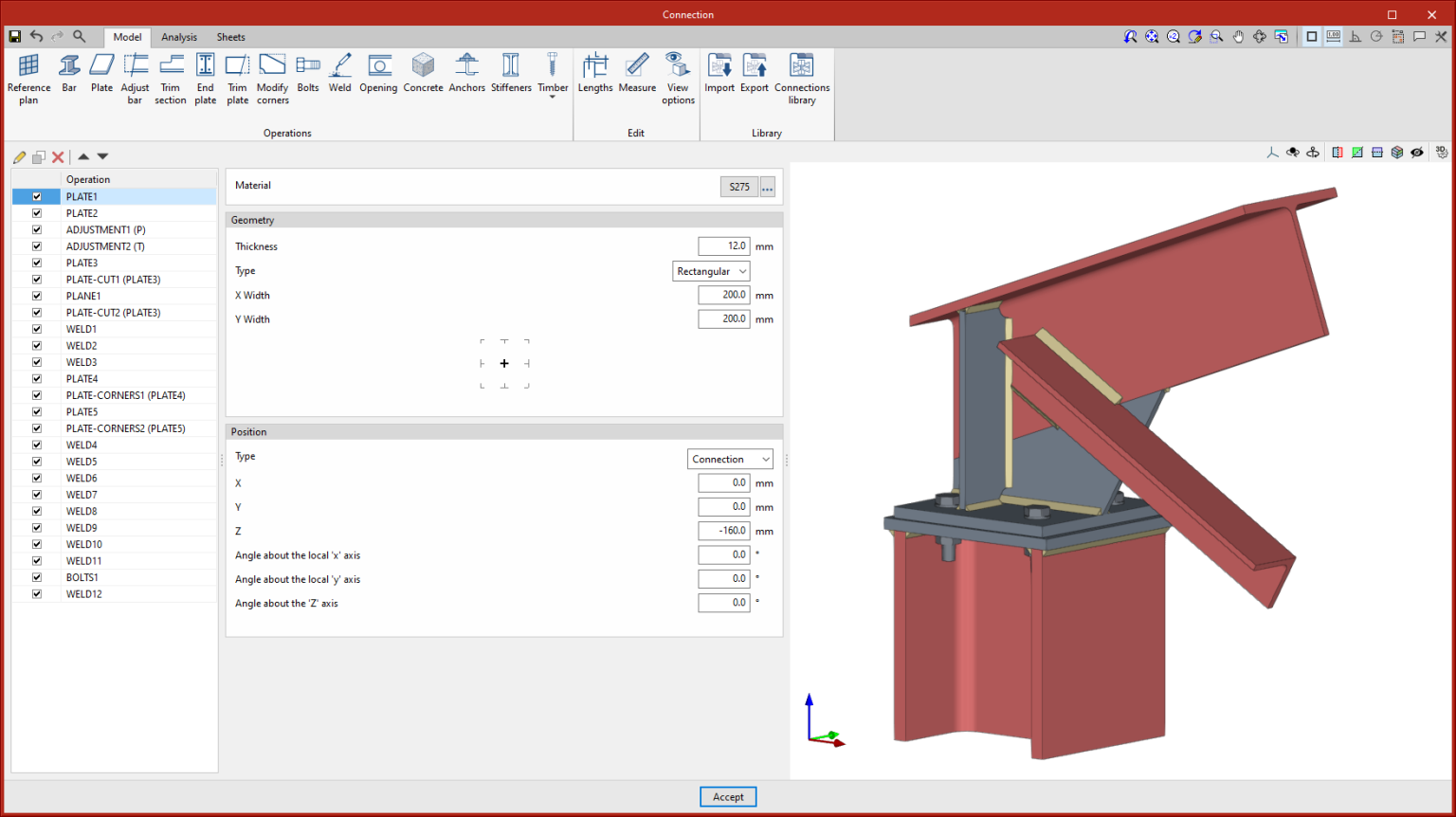 New types of sections: T-section and plate - CYPE