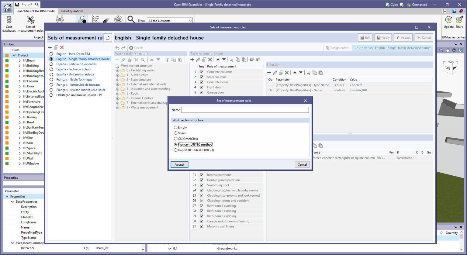 “UNTEC method” work section structure - CYPE