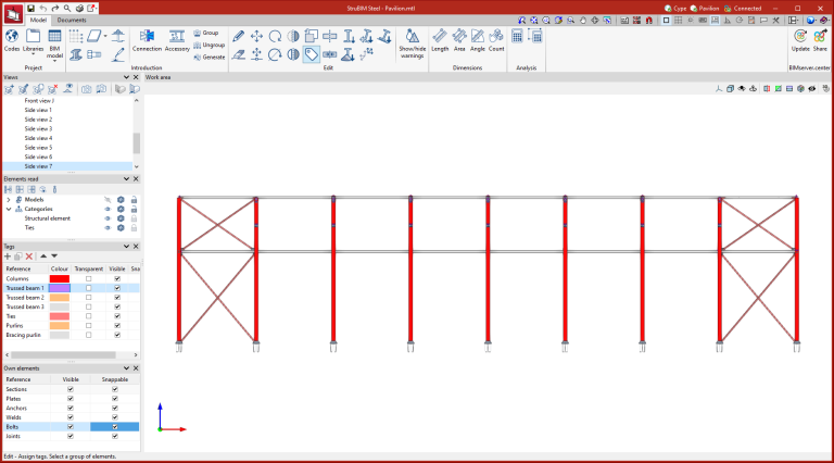 StruBIM Steel - Managing the visibility of project elements - CYPE