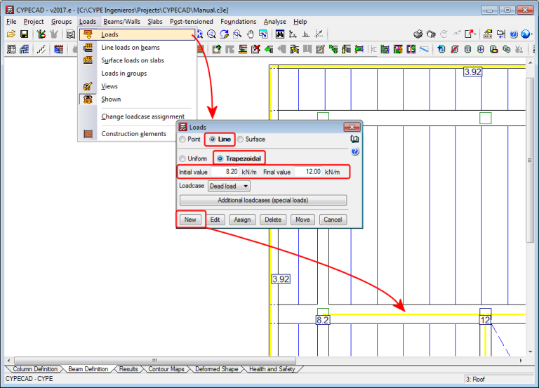 Linear trapezoidal load - CYPE