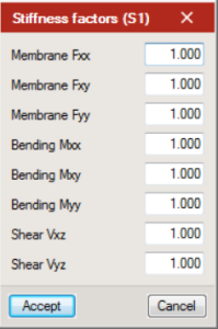 Shell stiffness factors - CYPE