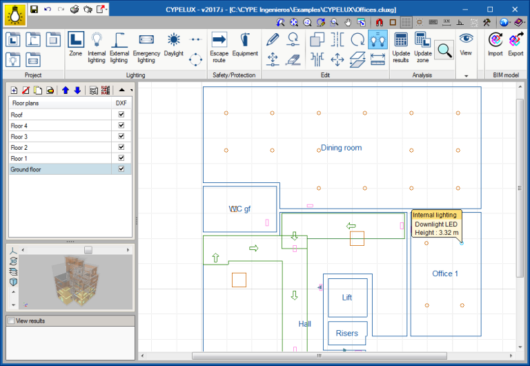 Copy lighting properties - CYPE