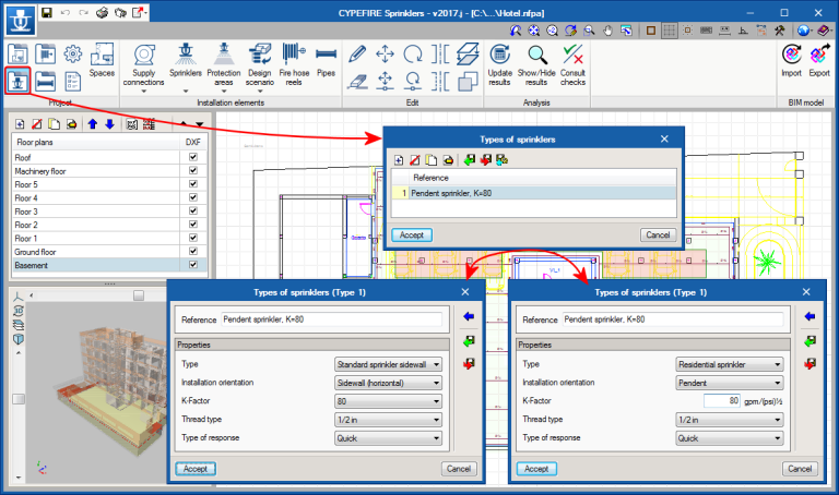 New types of sprinklers - CYPE