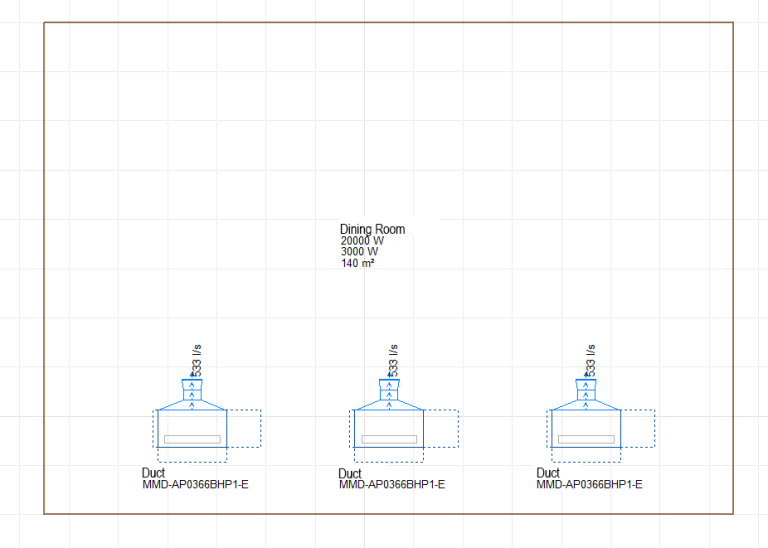 Connection of indoor VRF units with duct distribution - CYPE