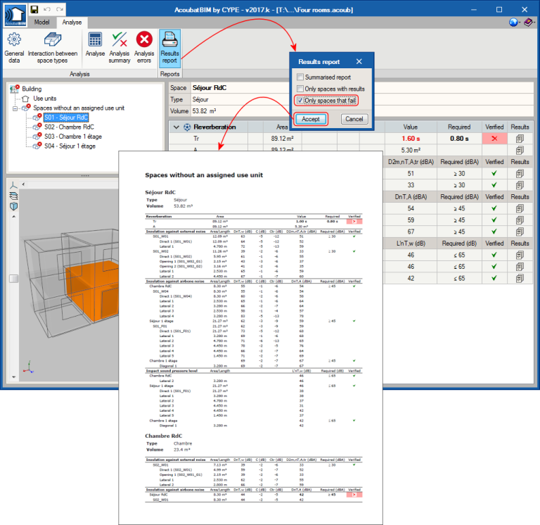 Project results report - CYPE