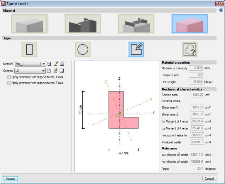 Generic material columns - CYPE