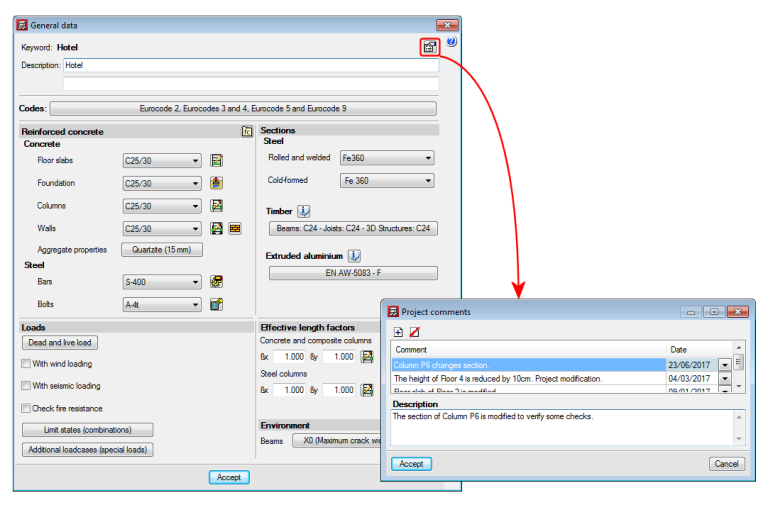 Project comments - CYPE