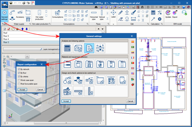 Report configuration - CYPE