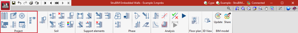 StruBIM Embedded Walls - Defining the project characteristics - CYPE