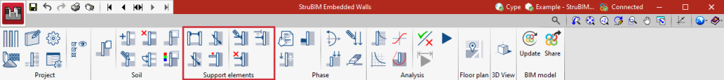 StruBIM Embedded Walls - Support elements - CYPE