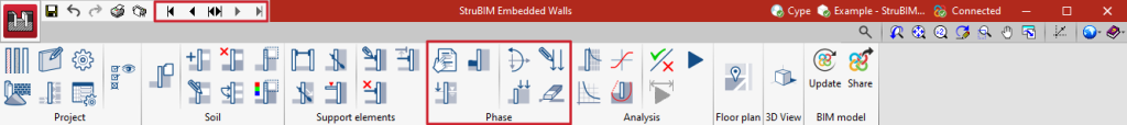 StruBIM Embedded Walls - Project phases - CYPE