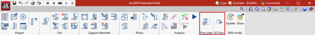 StruBIM Embedded Walls - Floor plan and 3D view - CYPE