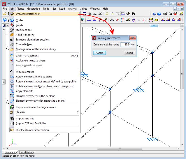Node dimensions - CYPE