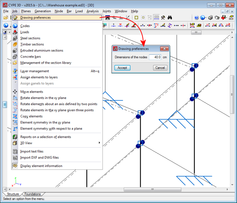 Node dimensions - CYPE