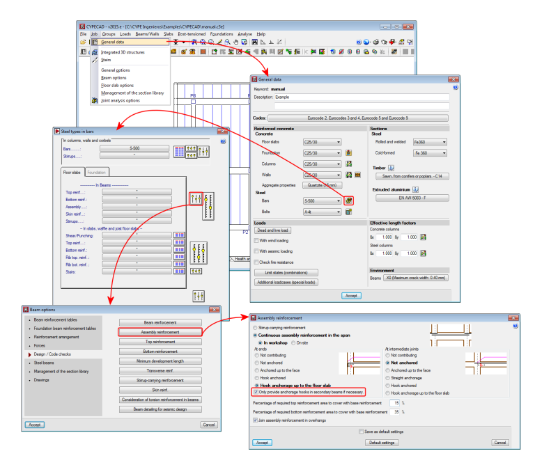 New options and improvements in the advanced beam editor - CYPE