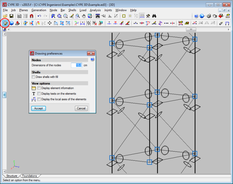 Drawing preferences – View options - CYPE