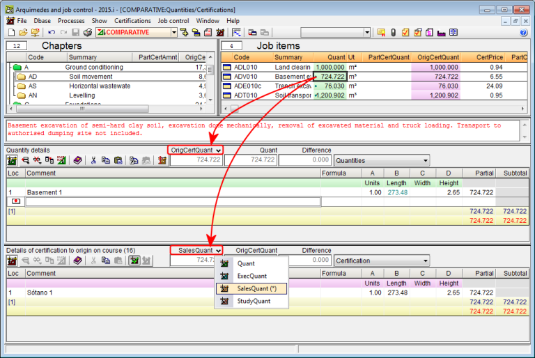 Quantity comparative - CYPE
