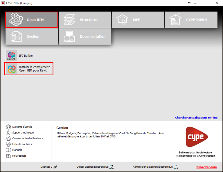 Complément Open BIM pour Revit - CYPE