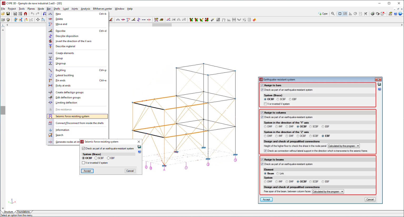 CYPE 3D. Earthquake-resistant systems in accordance with ANSI/AISC 341 ...